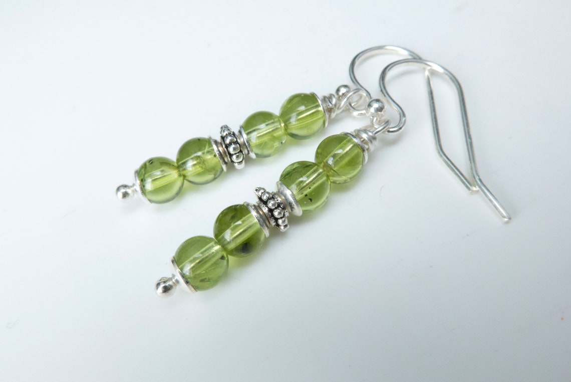 Peridot Earrings Natural Peridot Gemstone Jewelry Genuine - Etsy