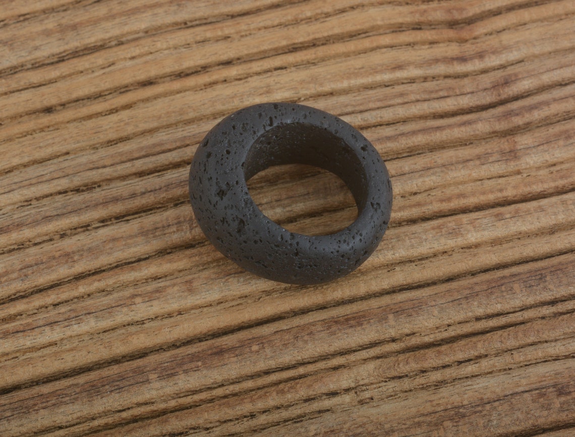 Black Lava Jewelry, Volcanic Rock Ring, Black Volcanis Ring, Black ...