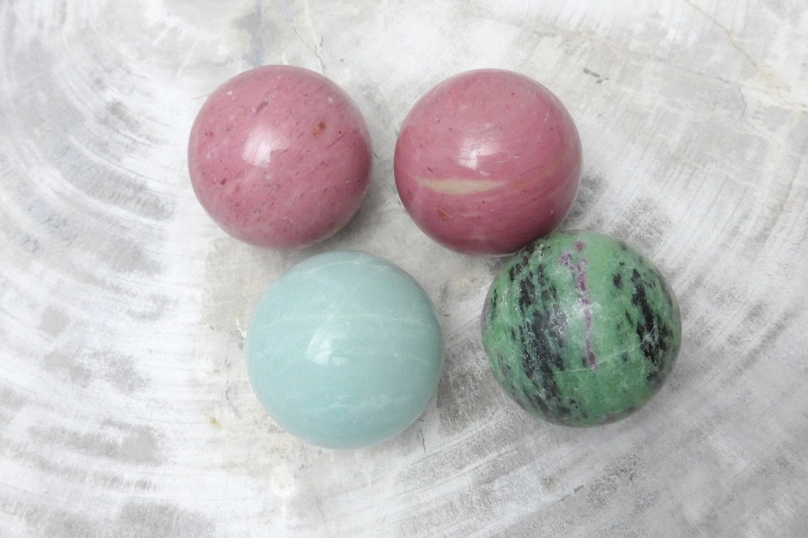 Gemstone Sphere 40mm Sphere Healing Crystal Energy Crystal - Etsy