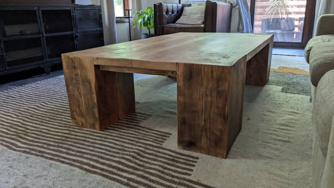 Barn Beam Wood Coffee Table - Etsy
