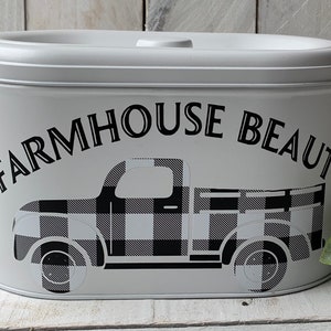 Farmhouse Decor, Buffalo Check Decor,farm Truck Decor,metal Farm Truck ...