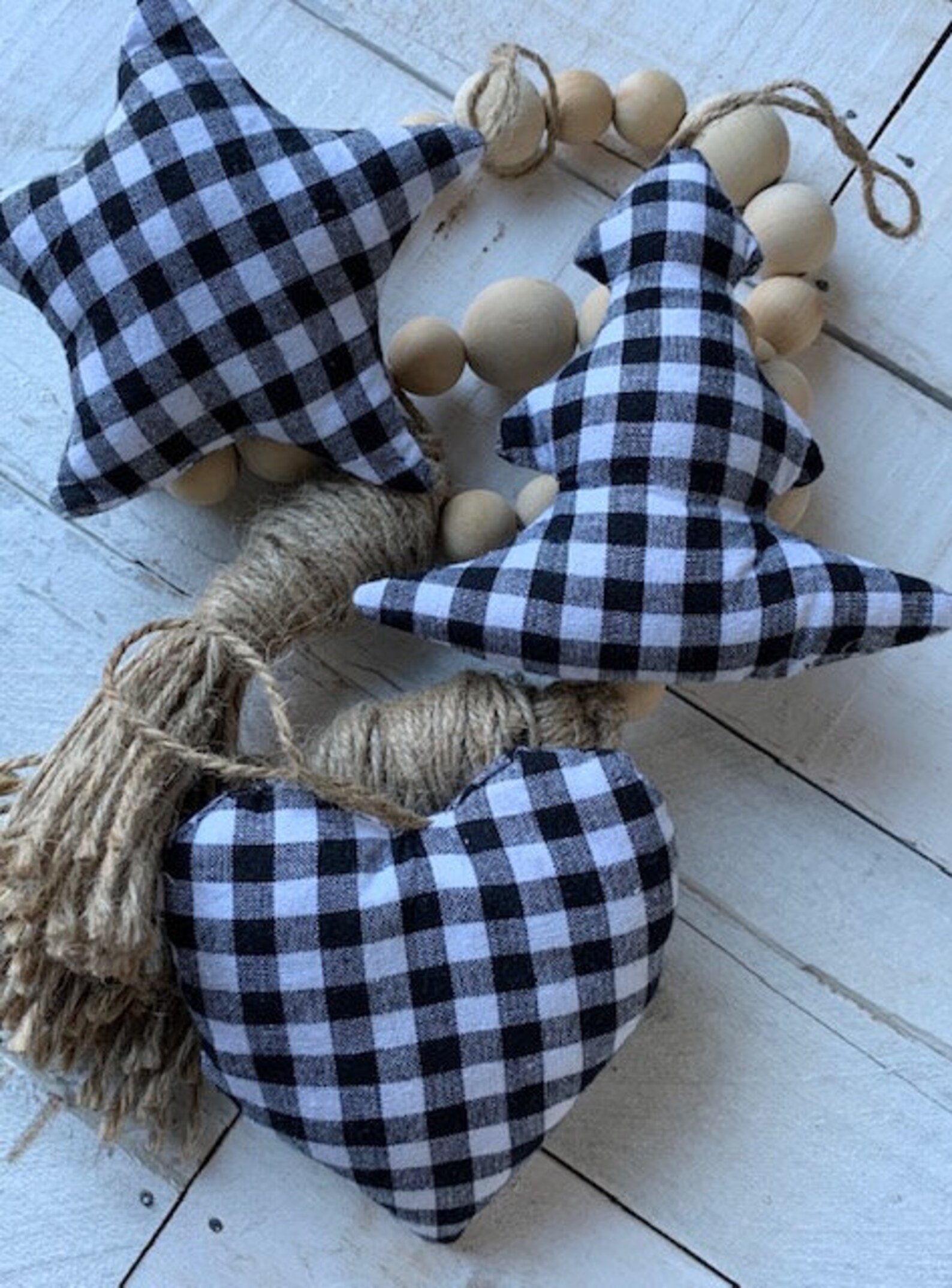 Farmhouse Decor Buffalo Check Ornaments Buffalo Check Decor | Etsy