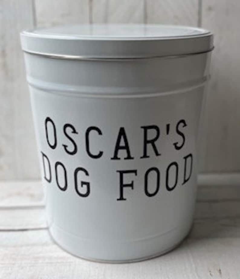 Farmhouse Decor, Dog Food Tin, Dog Food Bin, Farmhouse Dog Food ...