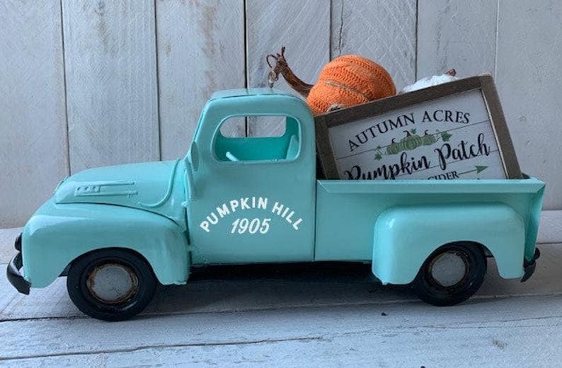 Painted Truck, Custom Painted Truck, Farm Truck Decor,truck Centerpiece ...