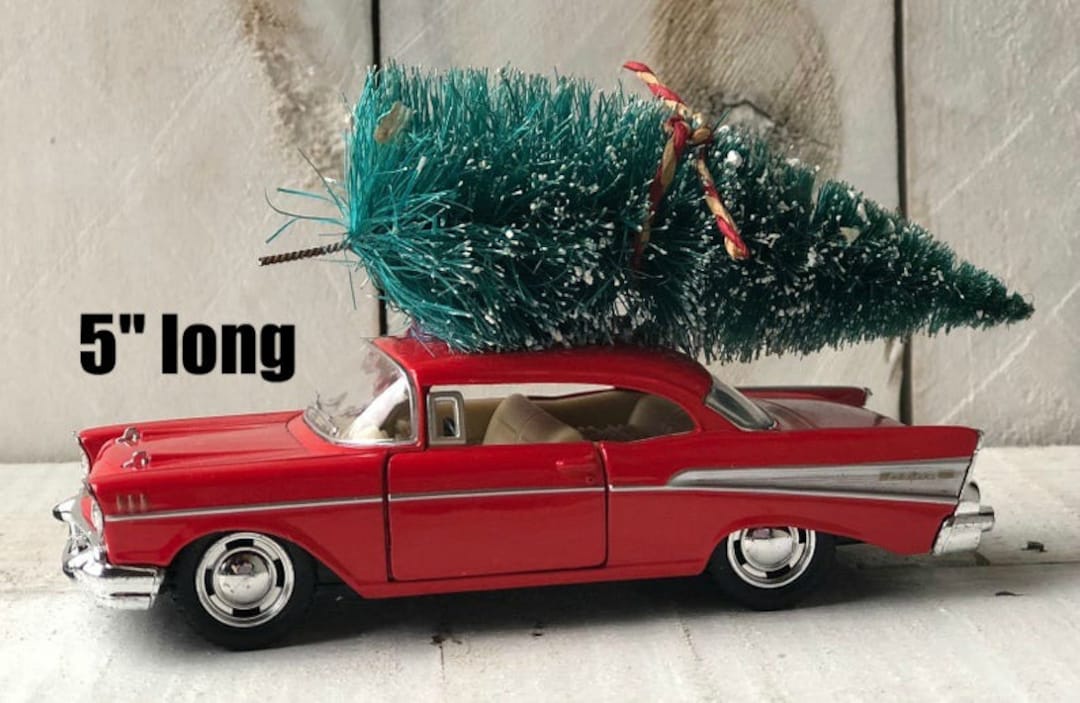 Farmhouse Christmas Decor, Christmas Tree Car, '57 Chevy Christmas Car ...