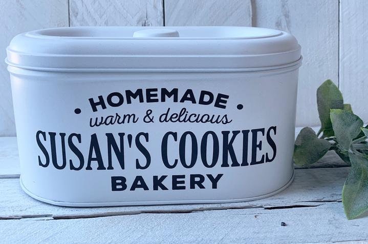 Personalized Cookie Tin Farmhouse Decor Farmhouse Kitchen | Etsy