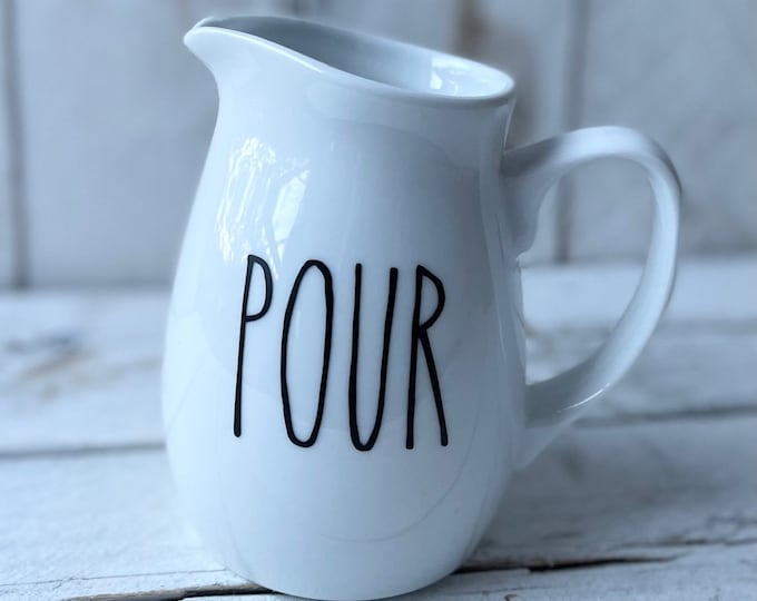 Farmhouse Milk Pitcher,farmhouse Pitcher, Pour Pitcher, Farmhouse Decor ...
