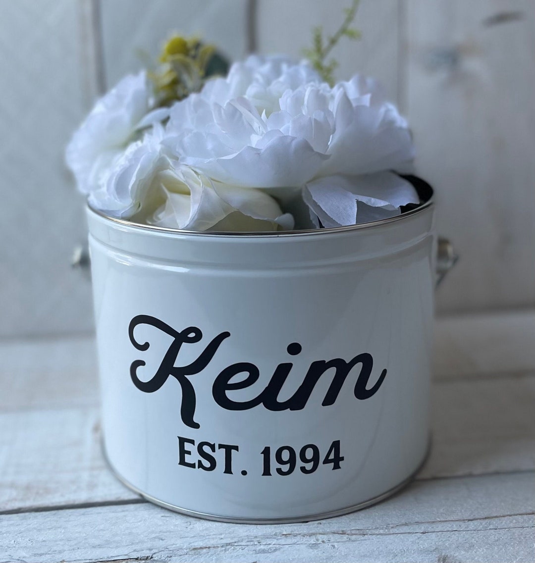 Farmhouse Decor,anniversary Tin, Cookie Tin, Gift Basket, Personalized ...