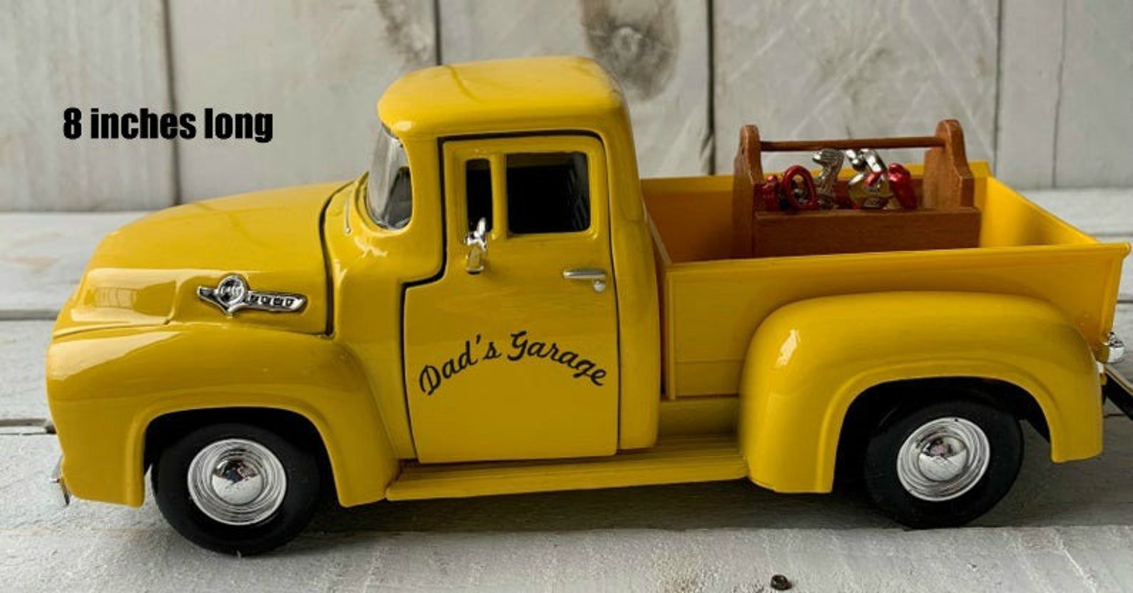 Yellow Metal Truck, Vintage Truck, Farmhouse Truck, Personalized Truck ...