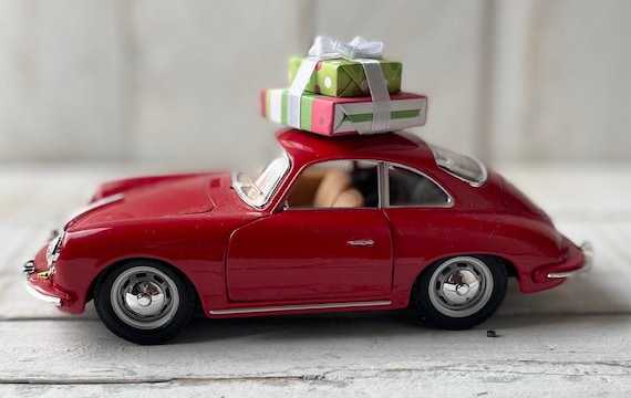 Vintage Porsche Christmas Tree Christmas Tree Car Christmas Red Car Farmhouse Christmas Decor Farmhouse Red Car Christmas Decor Etsy
