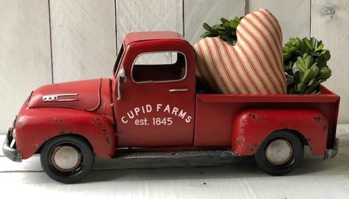 Farmhouse Truck metal Farm Truck Red Metal Truck - Etsy