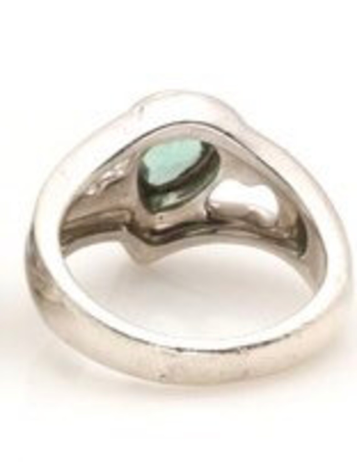 Vintage Sterling Silver Ring With a Bezel Set Praseolite With a 14K ...