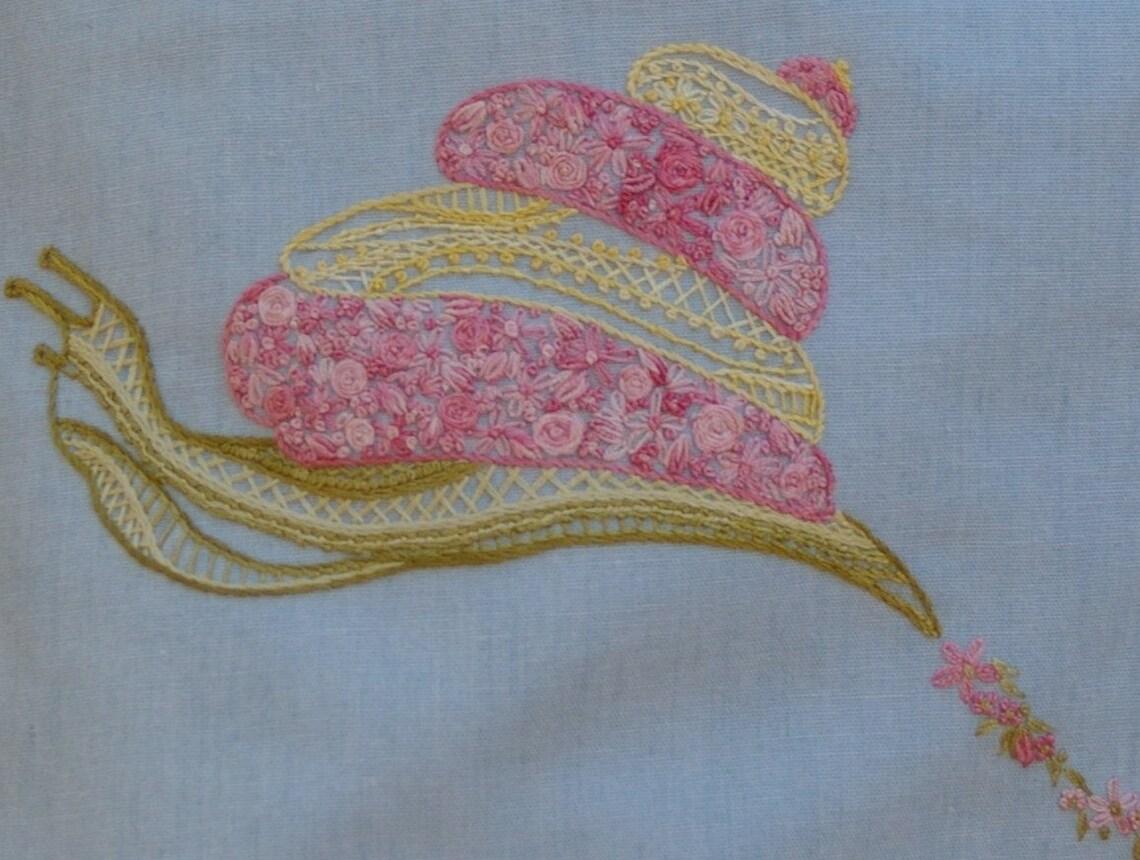 Embroidery Pattern Hand Needlework Snail Design Instructions & - Etsy ...