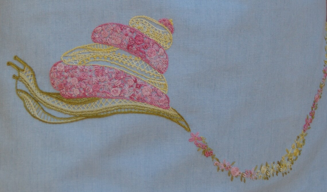 Embroidery Pattern Hand Needlework Snail Design Instructions & - Etsy ...