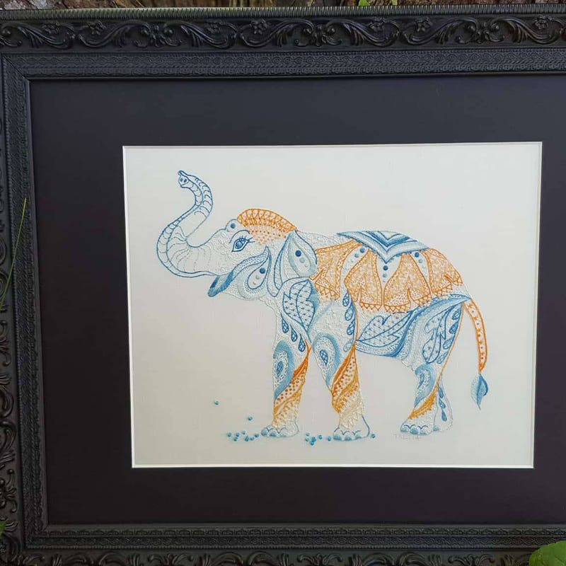 Elephant Embroidery - Etsy