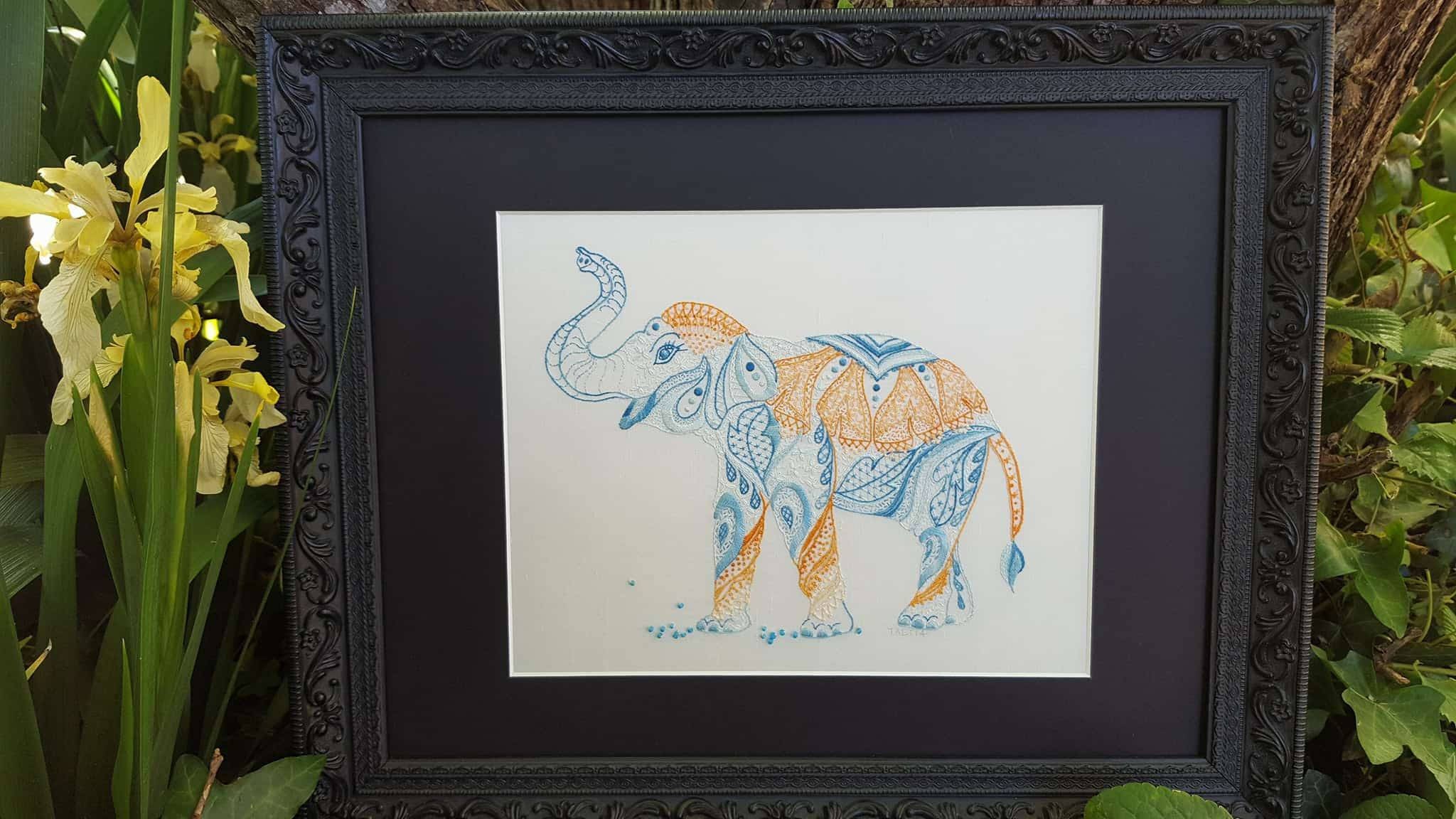 ELEPHANT Modern Hand Embroidery Pattern Elephant. Embroidery ...