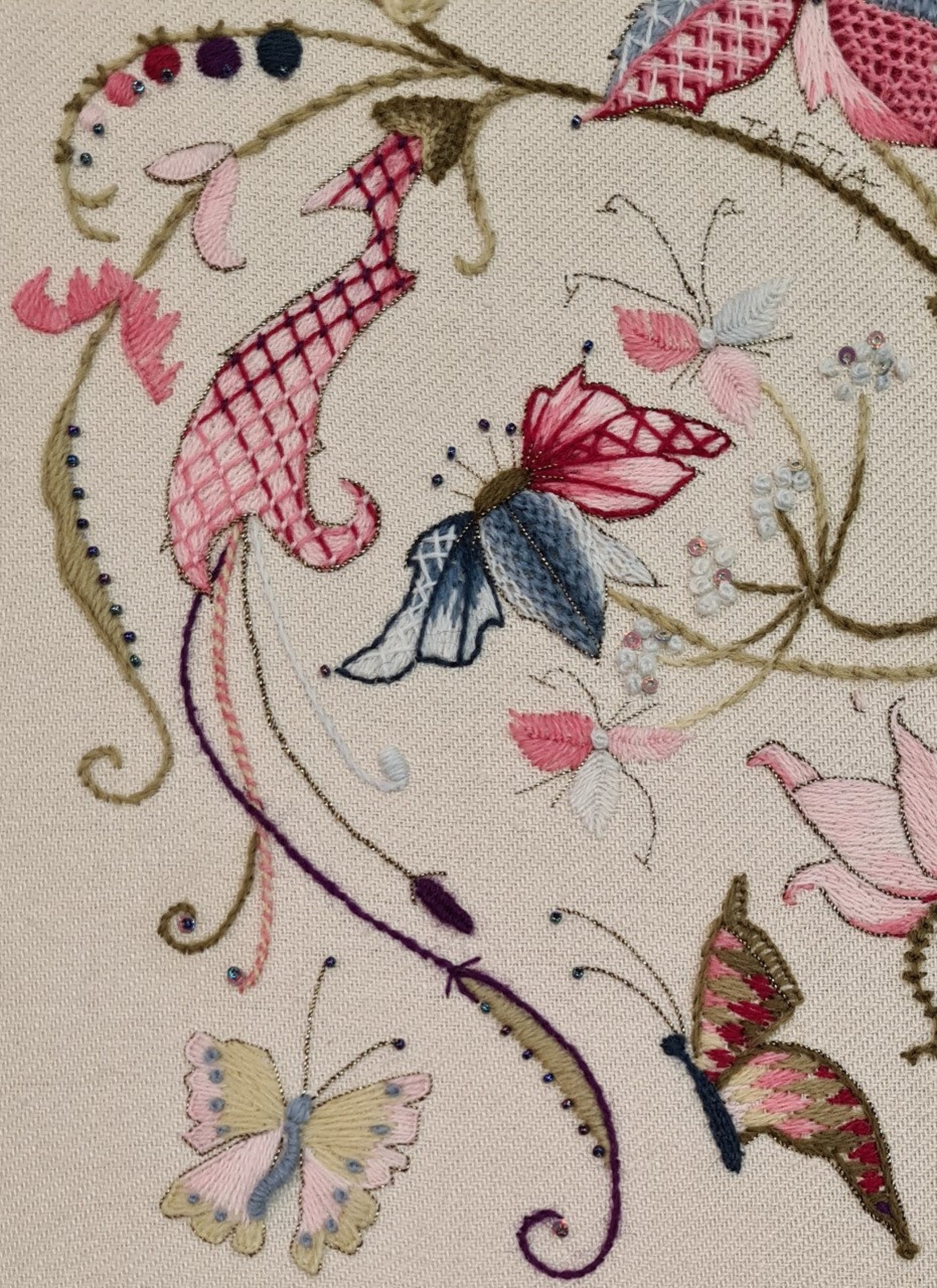 Beetle Reverie Crewel Embroidery Design Instant Download by TAETIA - Etsy