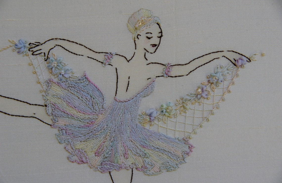 Ballerina Embroidery. Hand Embroidery Design. Hoop Art Embroidery ...