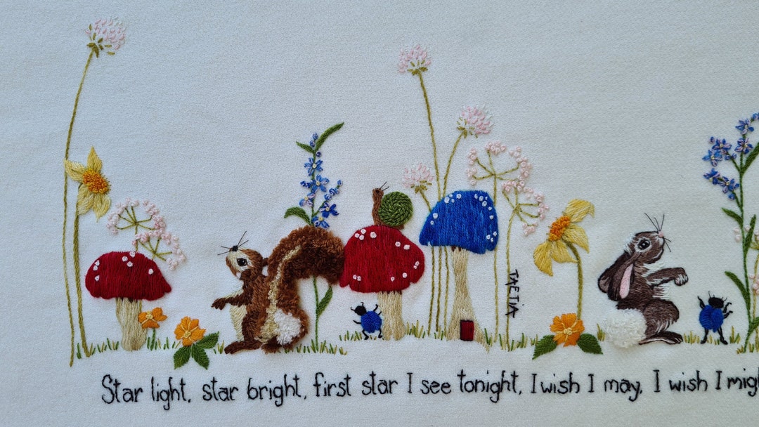 Baby Blanket Hand Embroidery Design by TAETIA Bunny Rug PDF ...