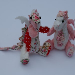 Pattern Hand Embroidered Tiny Felt Dragon and Patchwork Dragon Patterns ...