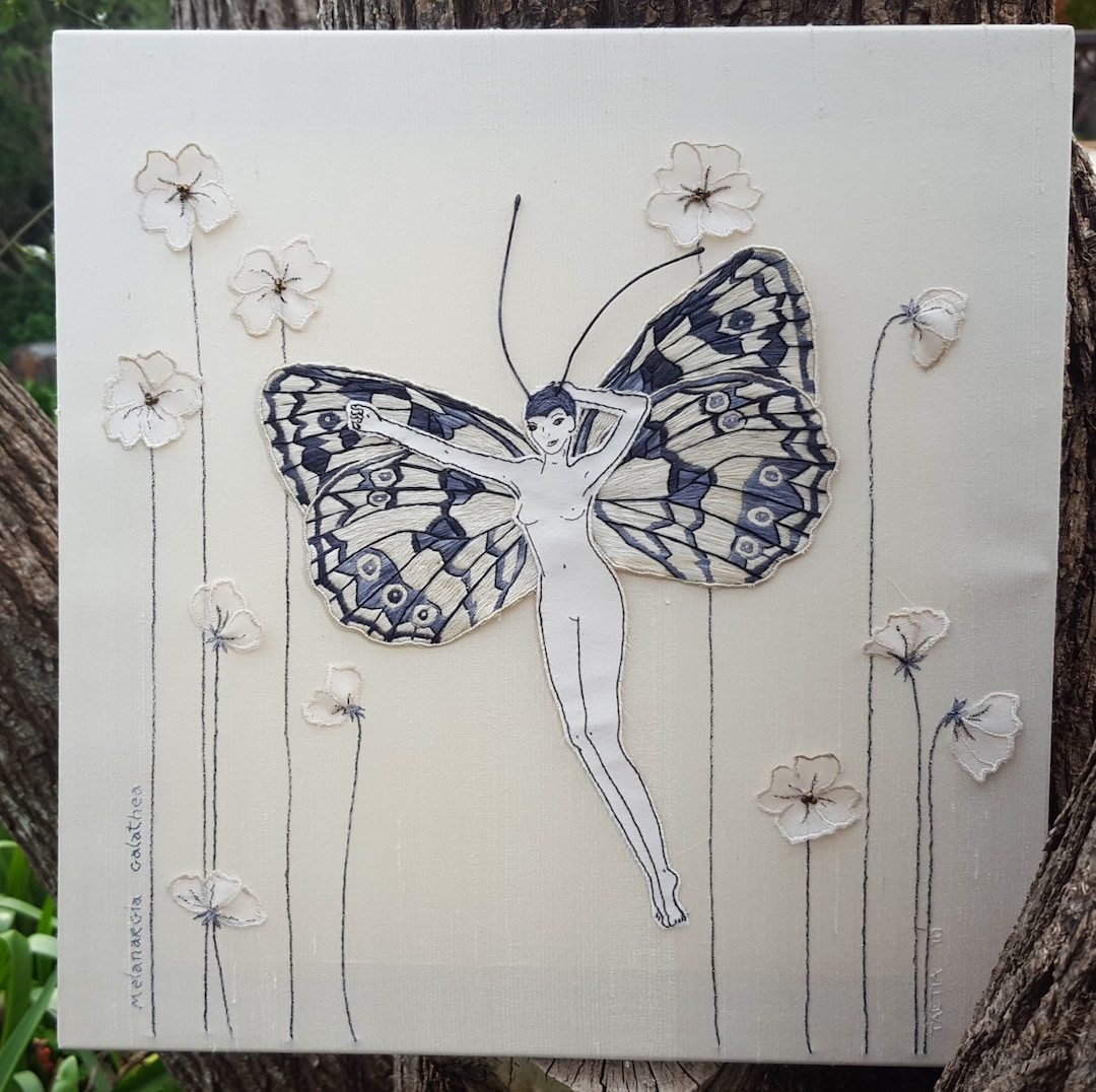 Pattern Modern Hand Embroidery Wall Art Stumpwork Instructions and ...