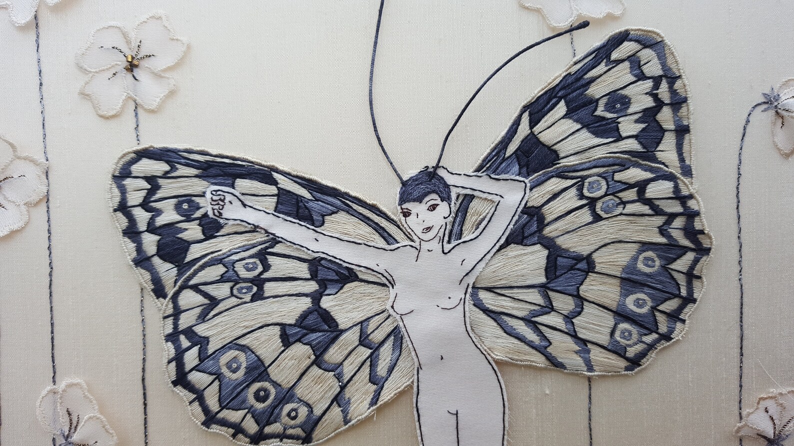 Pattern Modern Hand Embroidery Wall Art Stumpwork Instructions and ...