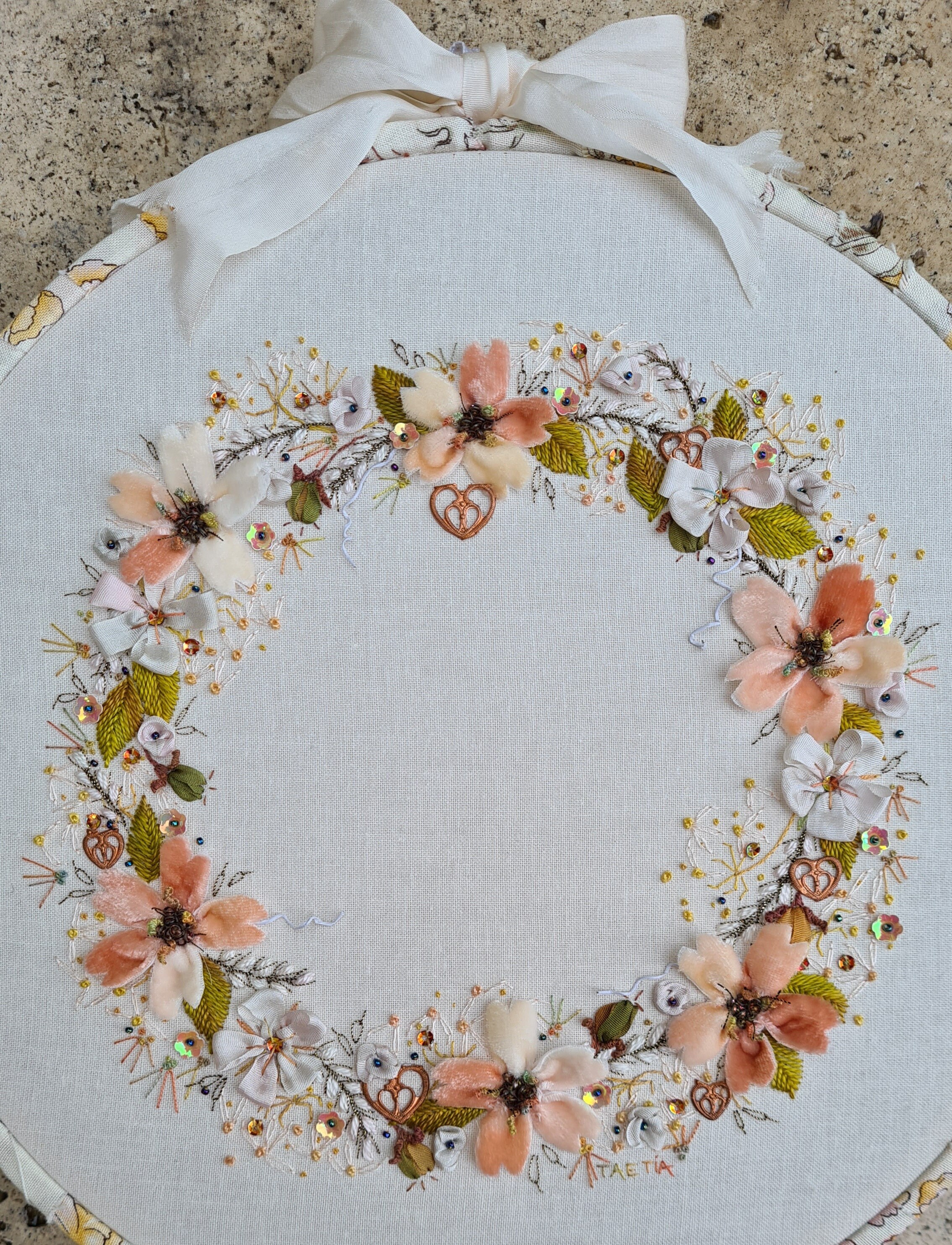 Hand Embroidery Lampshade Pattern. Hand Embroidered Lampshade Design ...