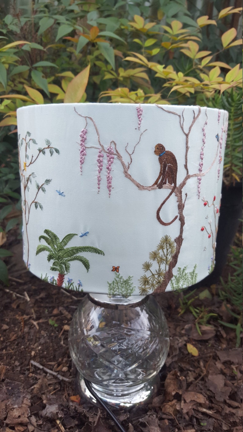 Hand Embroidery Lampshade Design. Hand Embroidered Design. | Etsy