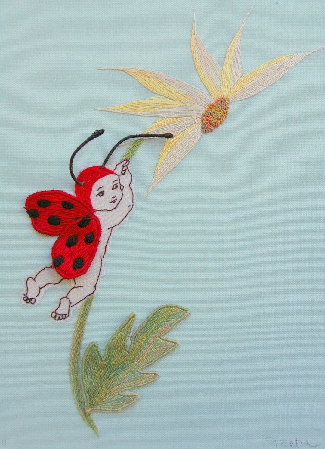 Stumpwork Ladybug Baby Hand Embroidery PDF Pattern & Instructions ...