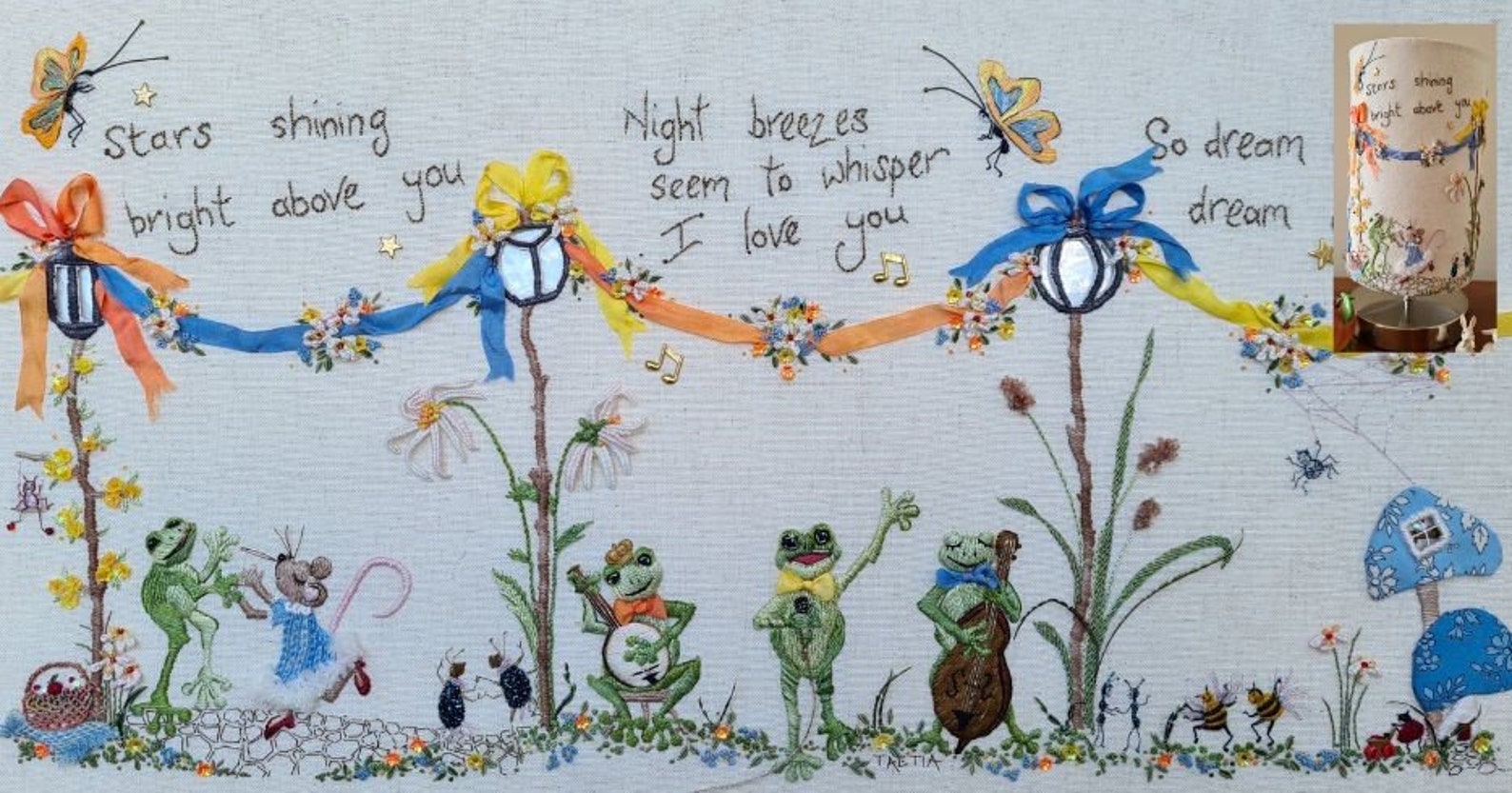 Dream A Little Lampshade Hand Embroidery Instructions: Children's Lamp ...