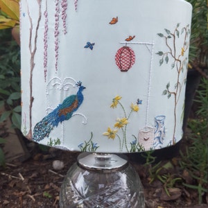 Hand Embroidery Lampshade Design. Hand Embroidered Design. Modern Hand ...