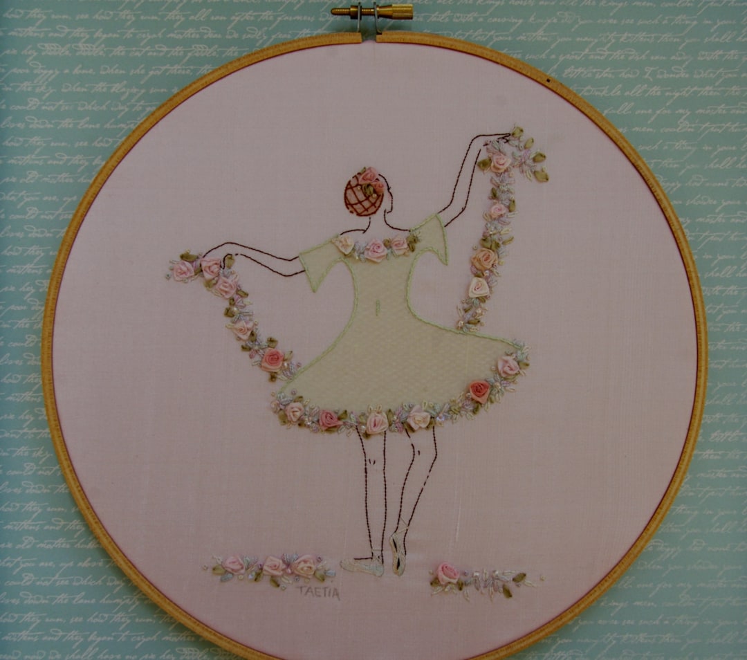 Ballerina Embroidery. Hand Embroidery Design. Hoop Art Embroidery ...