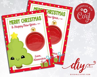 Reindeer Christmas Classroom Favor PDF / Editable Christmas Party Favor ...