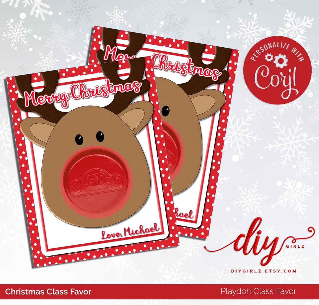 Reindeer Christmas Classroom Favor PDF / Editable | Christmas Party ...