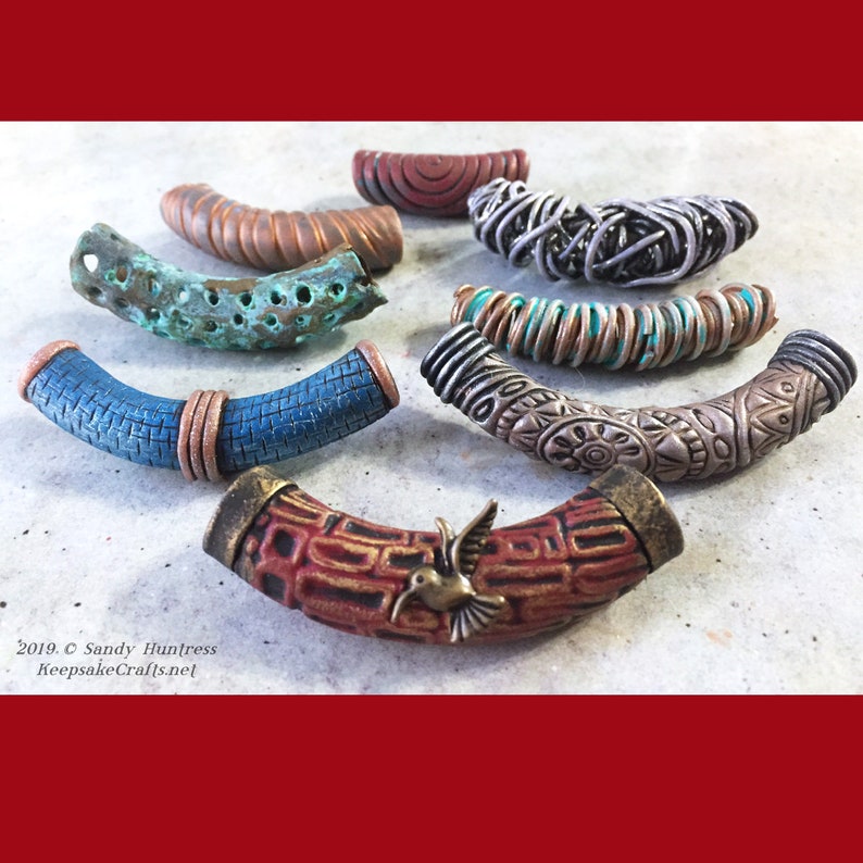 Curved Tube Beads in Polymer Clay- Downloadable VIDEO Tutorial - Etsy
