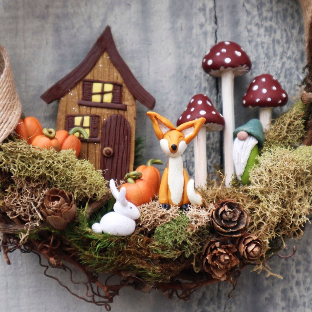 Woodland Wreaths in Polymer Clay-downloadable VIDEO Tutorial - Etsy