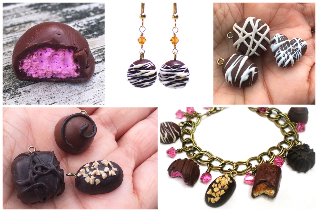 Realistic Chocolate Candy Charms in Polymer Clay-downloadable - Etsy