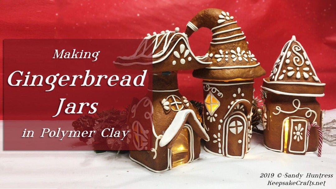 Gingerbread Houses in Polymer Clay-downloadable VIDEO Tutorial-create ...