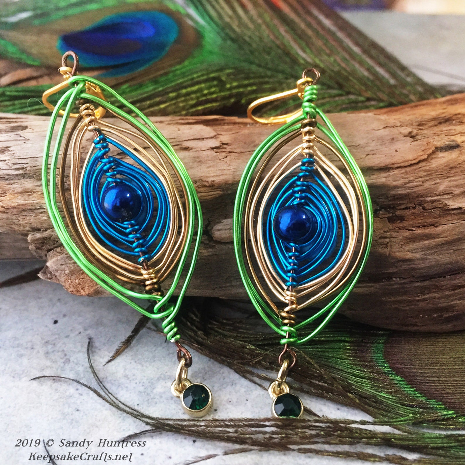Peacock Style Wire Wrapped Jewelry-downloadable VIDEO Tutorial - Etsy