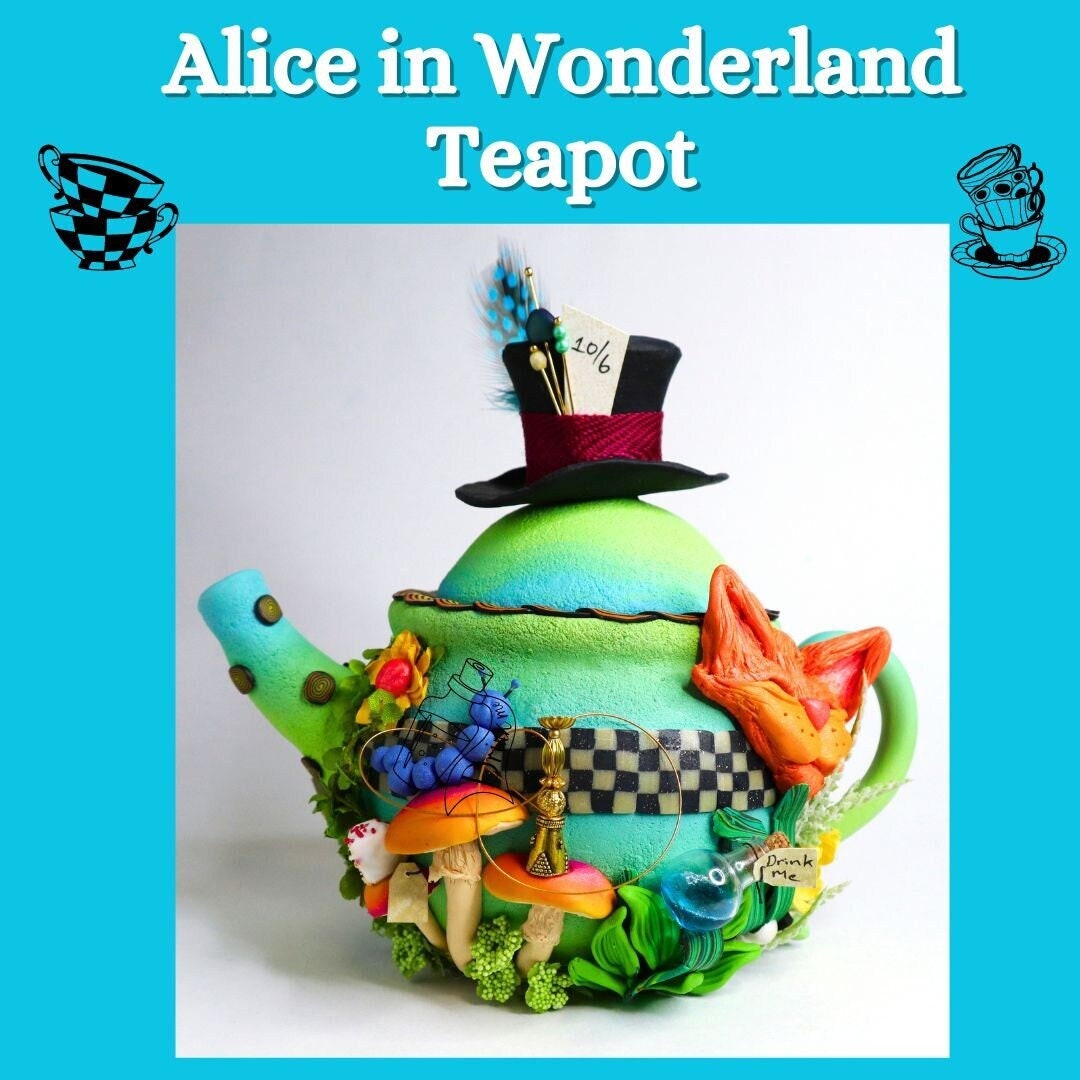 Alice in Wonderland Teapot in Polymer Clay VIDEO Tutorial - Etsy