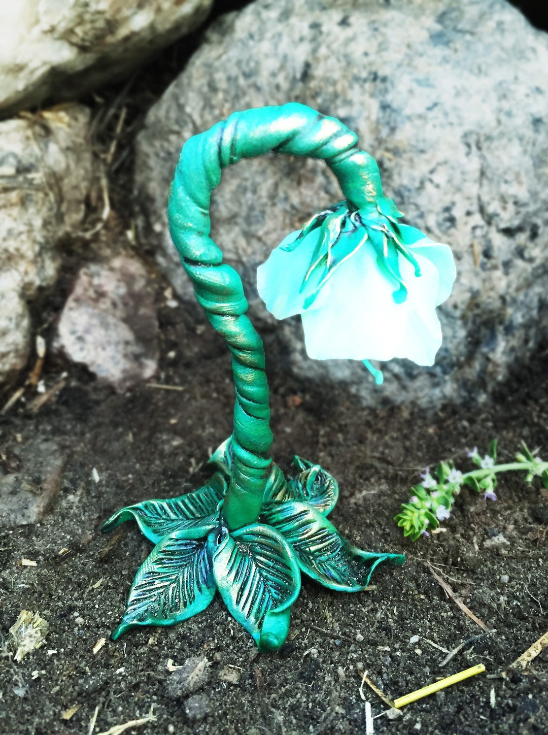 Fairy Garden Lamppost in Polymer Clay-glows in the Dark! Downloadable ...