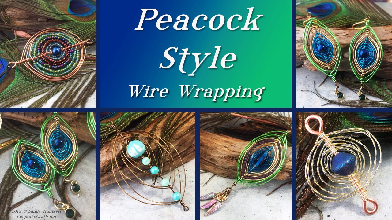Peacock Style Wire Wrapped Jewelry-downloadable VIDEO Tutorial - Etsy