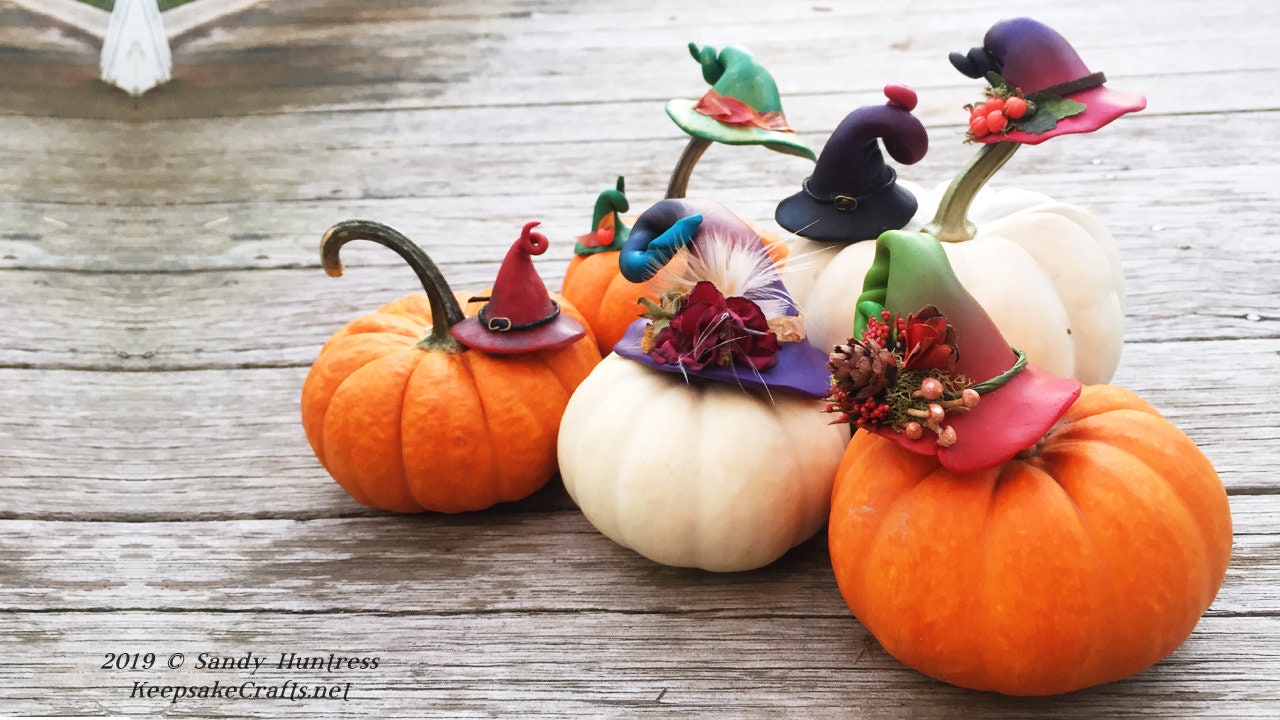 Fall Fairy Hats in Polymer Clay-downloadable VIDEO Tutorial - Etsy