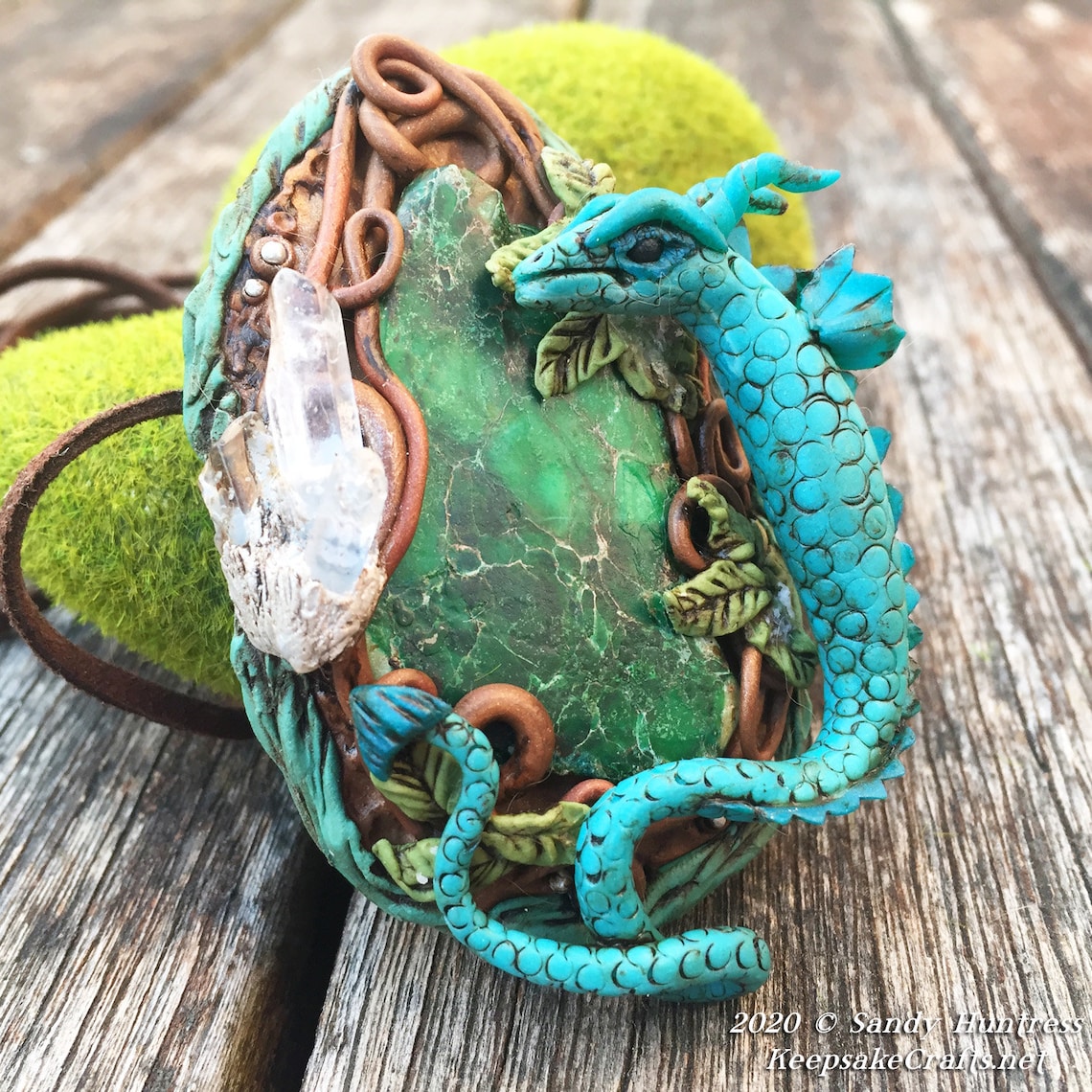 Create a Dragon Necklace in Polymer Clay - Mixed Media Jewelry Pendant ...