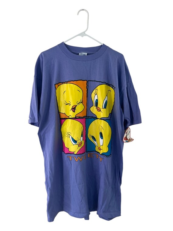 vintage looney tunes tweety bird oversized sleep shir… - Gem