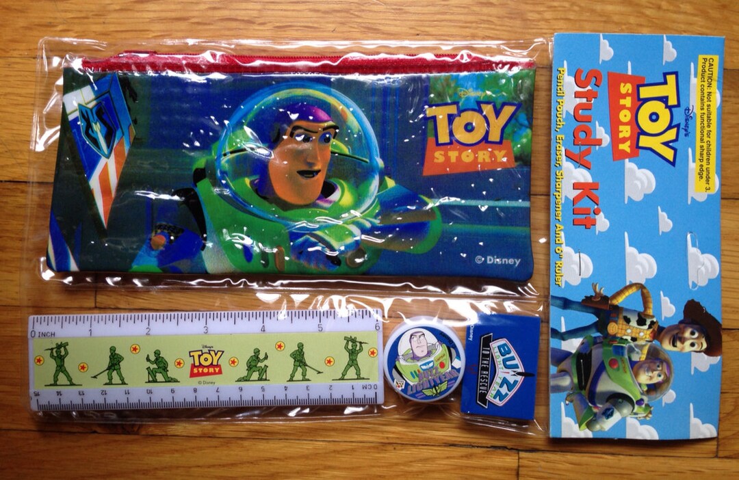 Toy Story Buzz Lightyear Pencil Pouch Study Kit 1990s Deadstock - Etsy
