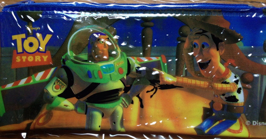 Toy Story Buzz Lightyear and Woody Pencil Pouch Study Kit 1990s ...