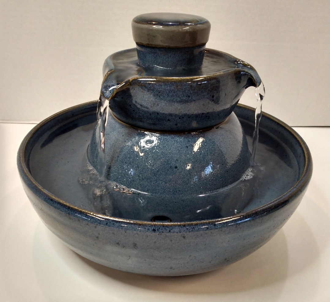 Ceramic Cat Fountain, Pet Fountain, Meditation Fountain - Etsy