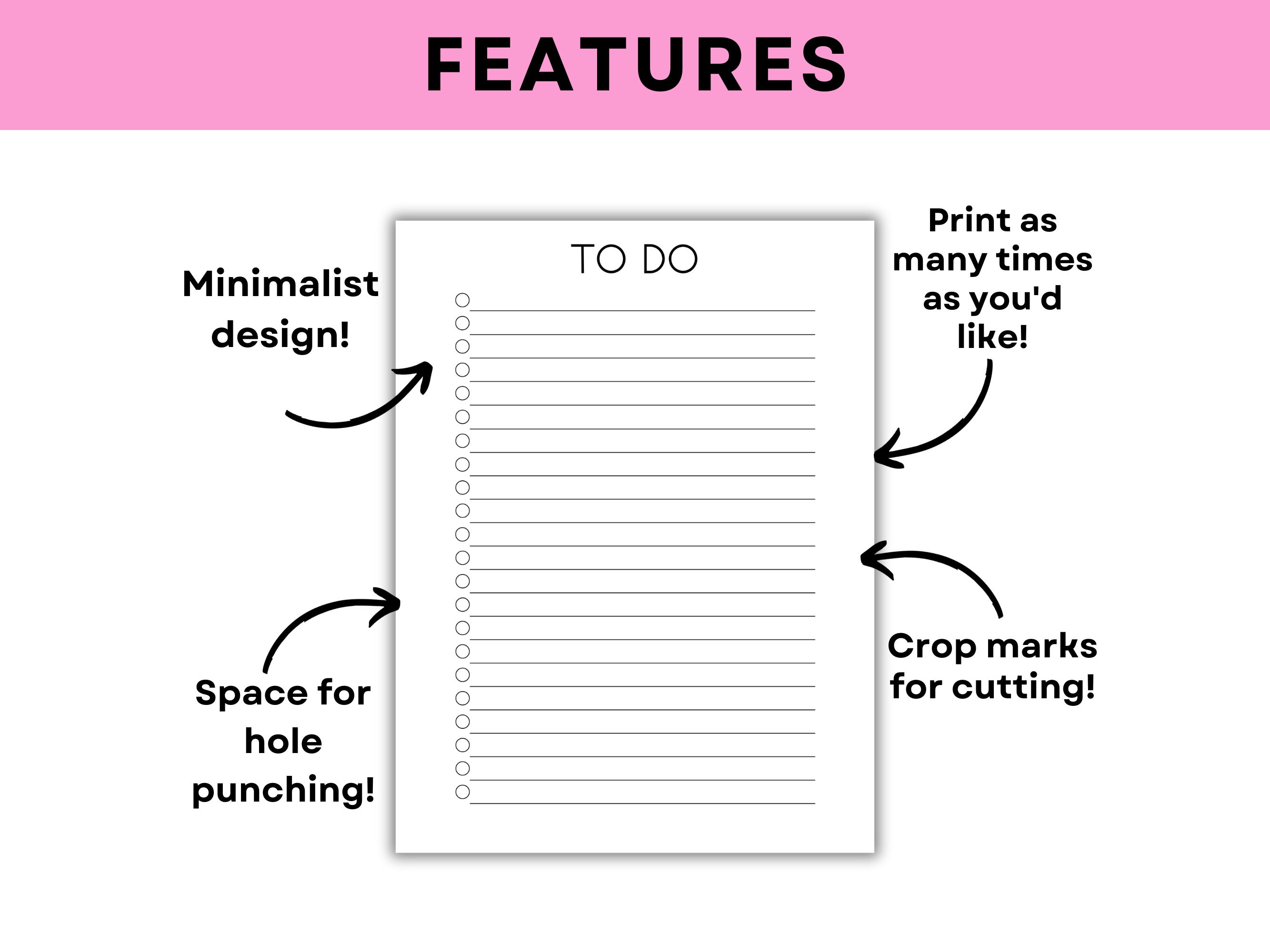 Printable to Do List Printable Planner Insert Happy Planner Refill ...