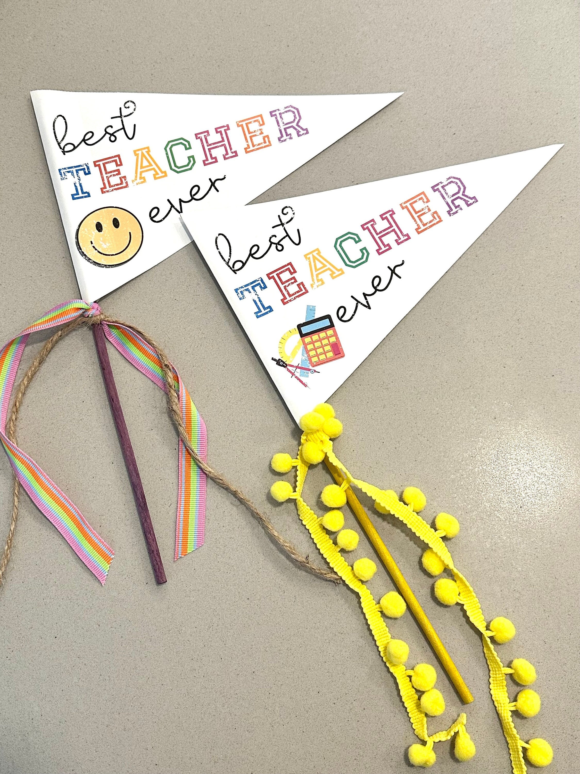 Printable Teacher Appreciation Pennant Flag Printable Best - Etsy